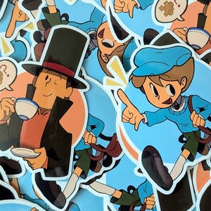 Professor Layton Character Stickers - Etsy