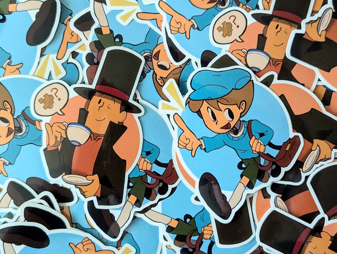 Professor Layton Character Stickers - Etsy