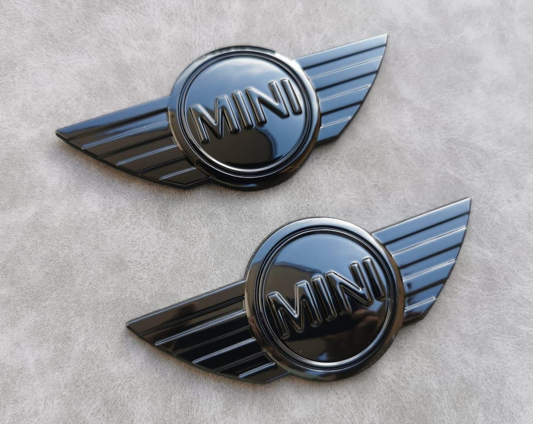 Set of 2 MINI Cooper One Hood and Trunk Logo Emblems 11.5x5cm Badge for ...