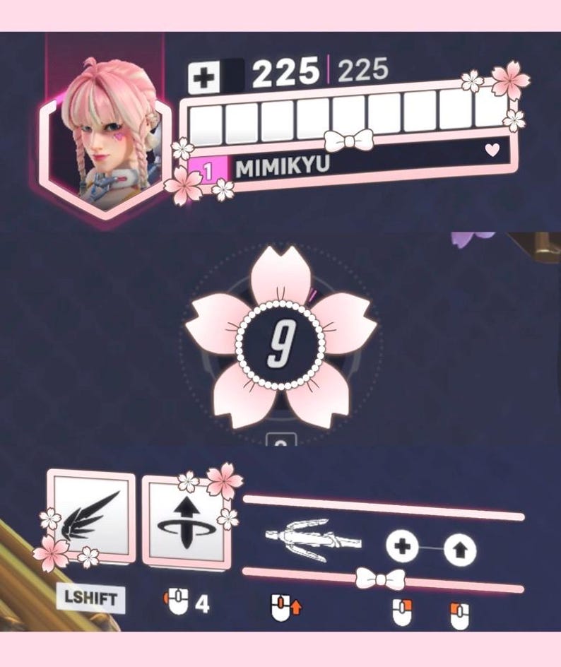 Sakura Mercy Overwatch HUD Overlay - Etsy