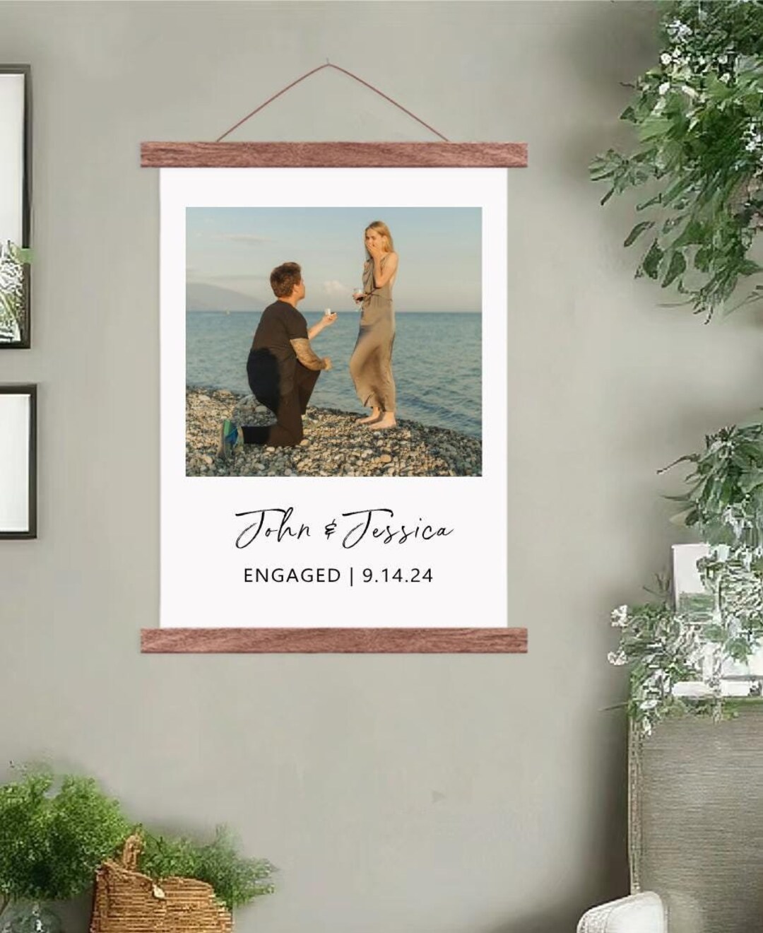 Custom Engagement Gift for Couple, Personalized Engaged Gifts ...