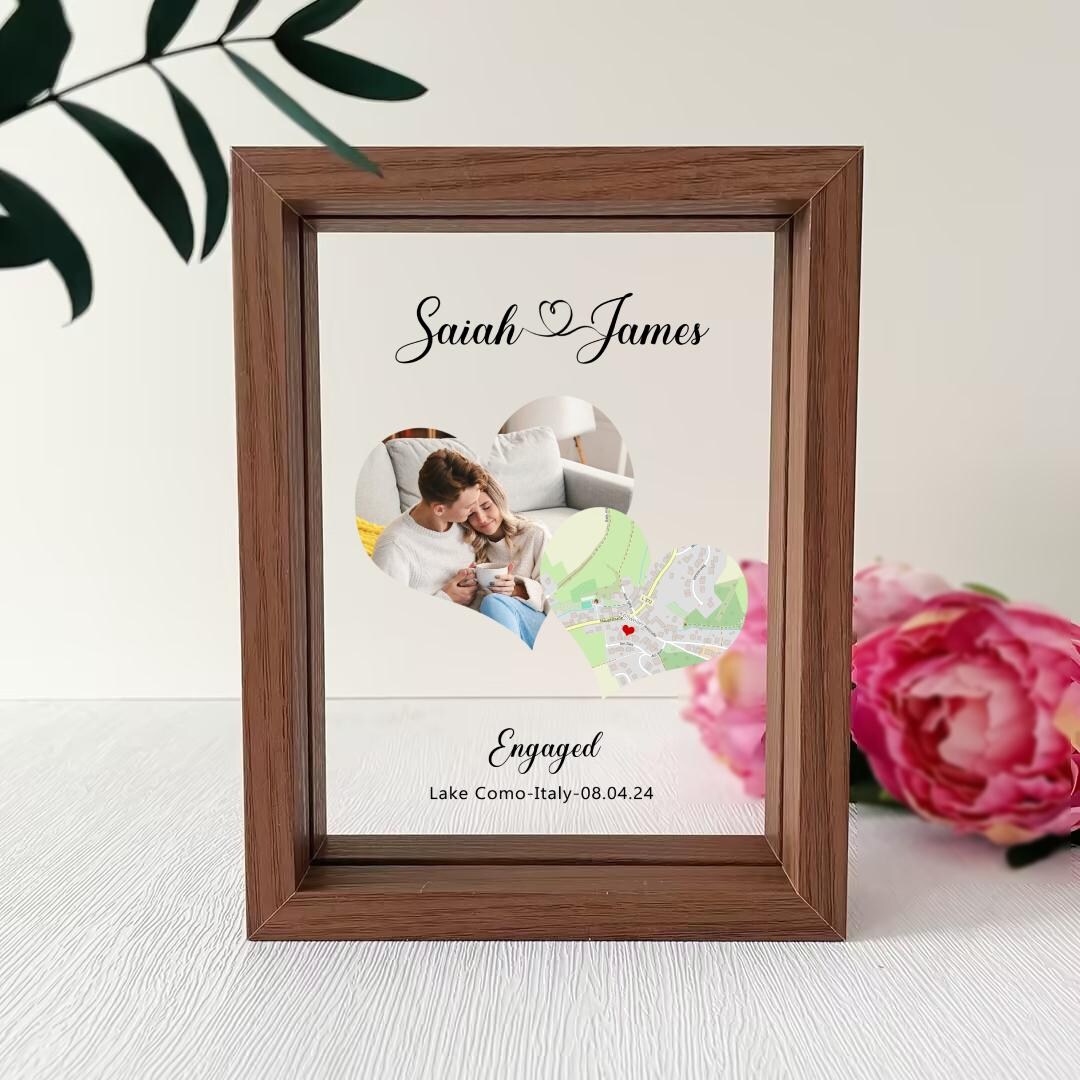 Custom First Date Map, Acrylic Plaque Where We Met, Personalized Where ...