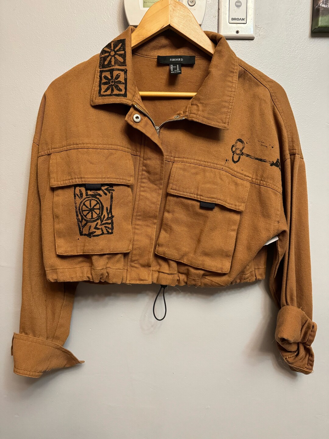 Block Printed Jacket, Nature Theme Custom Design - Etsy