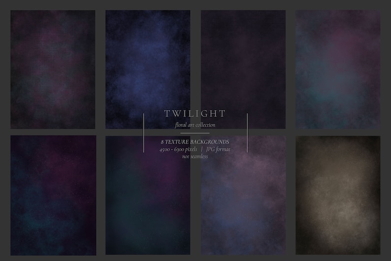 Twilight Floral Clip Art & Pattern Graphics Collection - Commercial Use ...