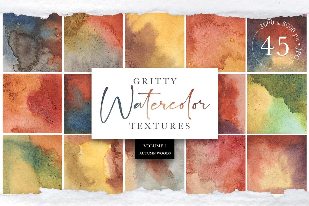 Gritty Watercolor Texture Background Graphics - Commercial Use - Etsy