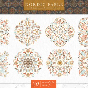 Nordic Fable Scandinavian Folk Art Clip Art Kit - Commercial Use - Etsy