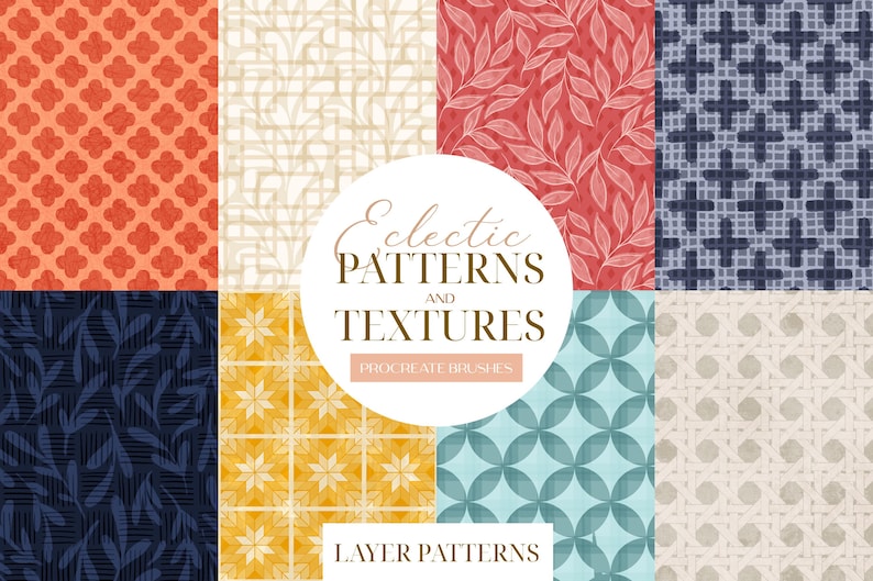 Eclectic Patterns & Textures Procreate Brush Collection - Etsy