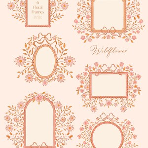 Wildflower Floral Clip Art + Pattern Collection + Illustration ...