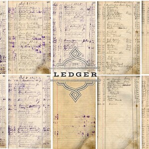 The Ledger - Printable Ledger Papers - Junk Journal - Collage ...