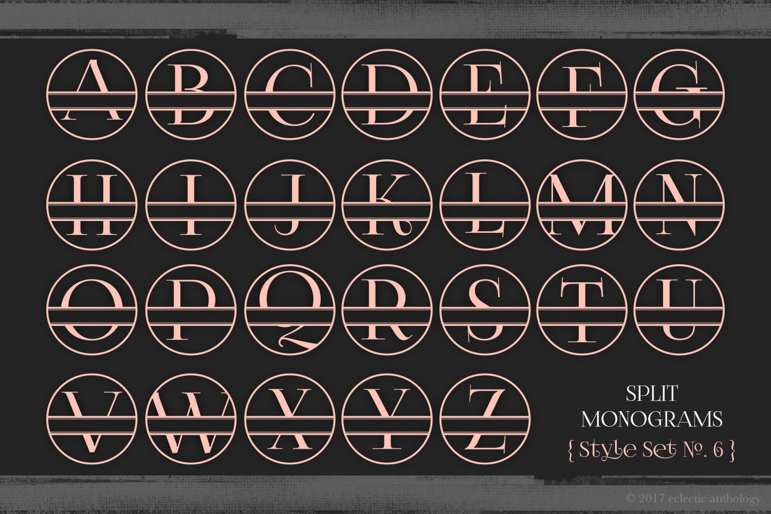 Split Monograms Vector Toolkit Graphics Clip Art Commercial - Etsy