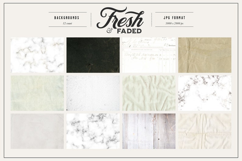 Fresh & Faded Floral Scene Creator Flay Lay Graphics | Etsy