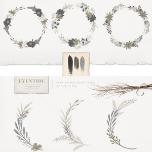 Eventide Floral Monograms, Logos, Patterns, & Clip Art - Etsy