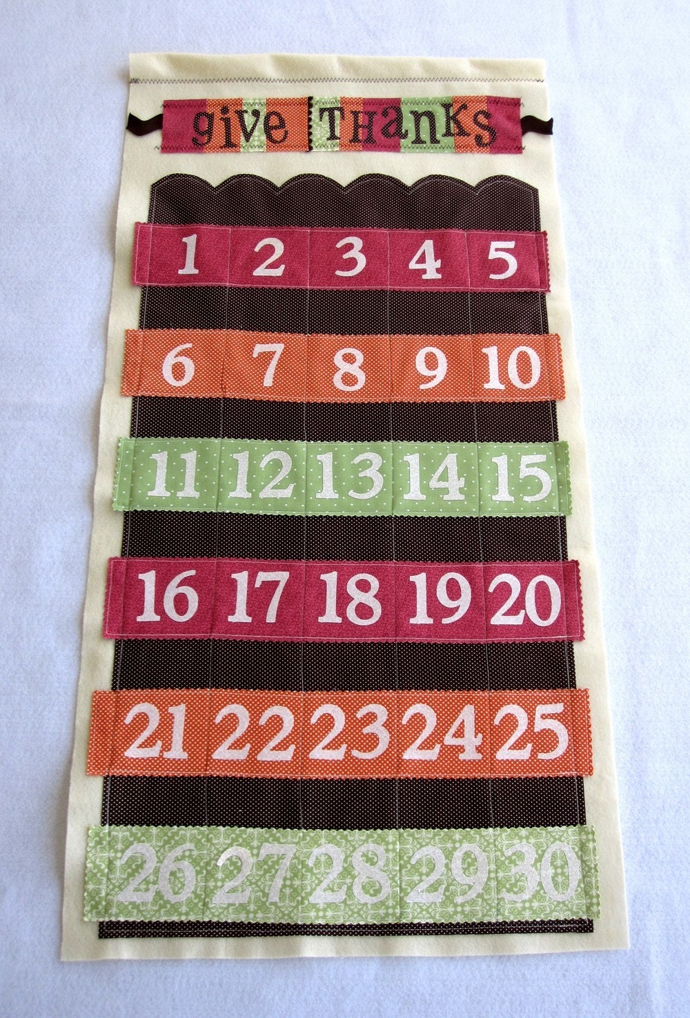 Thanksgiving Countdown Calendar PDF Pattern - Etsy