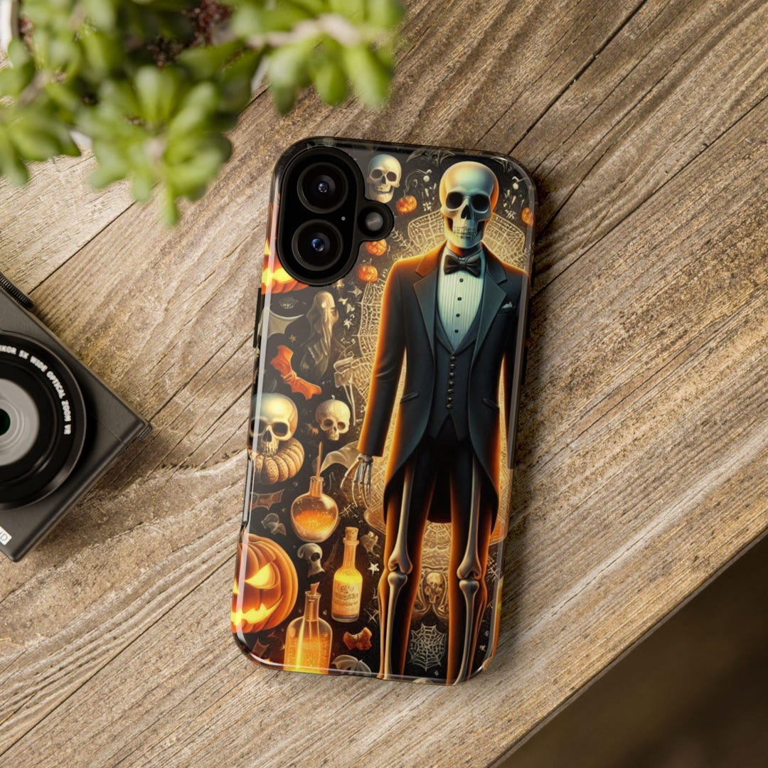 Creepy Formal Skeleton in a Tuxedo Phone Case, Pumpkins, Potions ...