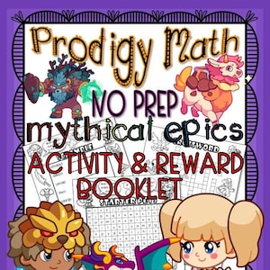 NO PREP Prodigy Math Mythical Epics Activity & Reward Resource - Etsy