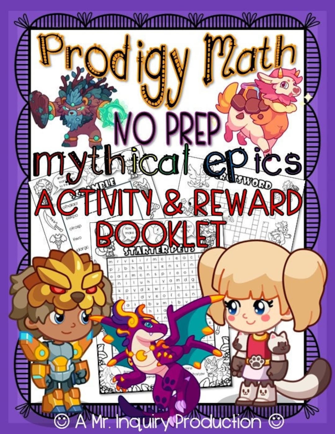 NO PREP Prodigy Math Mythical Epics Activity & Reward Resource - Etsy