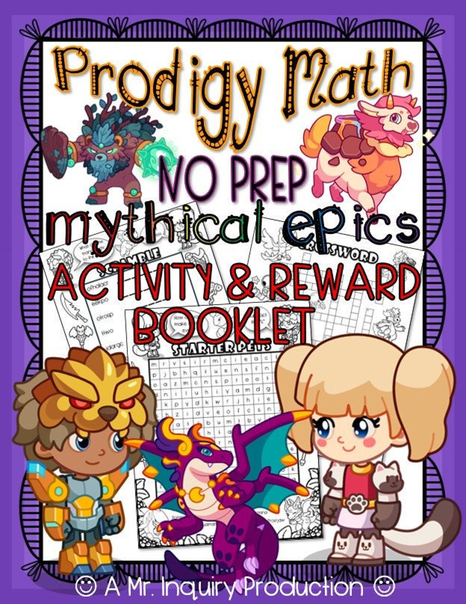 NO PREP Prodigy Math Mythical Epics Activity & Reward Resource - Etsy