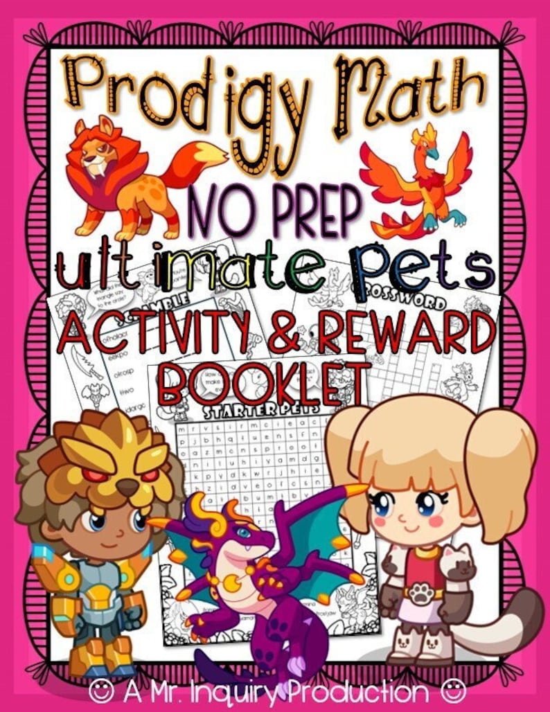 NO PREP Prodigy Math Ultimate Member Pets Activity & Reward Resource - Etsy