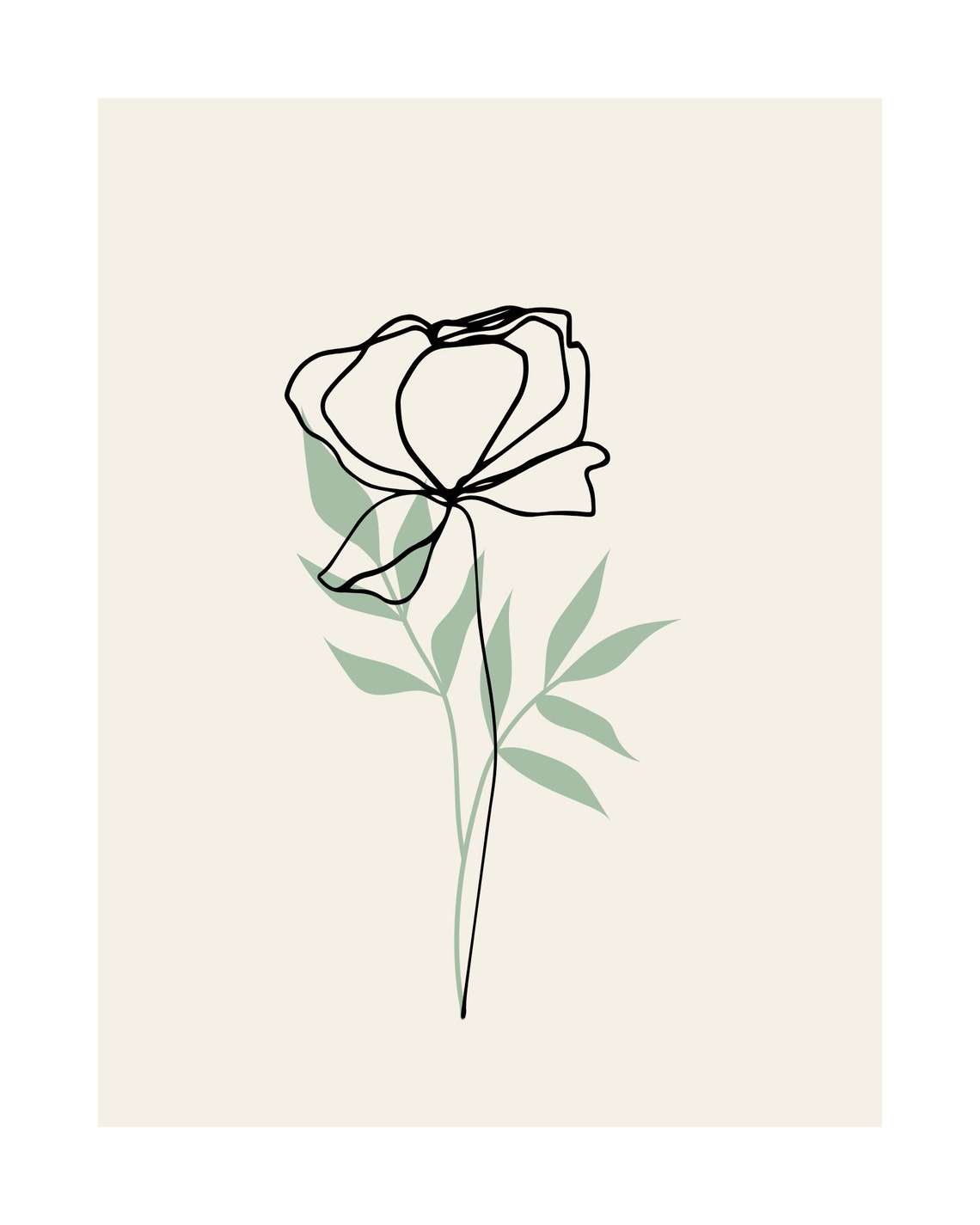 Dainty Printable Floral Wall Art A4 - Etsy