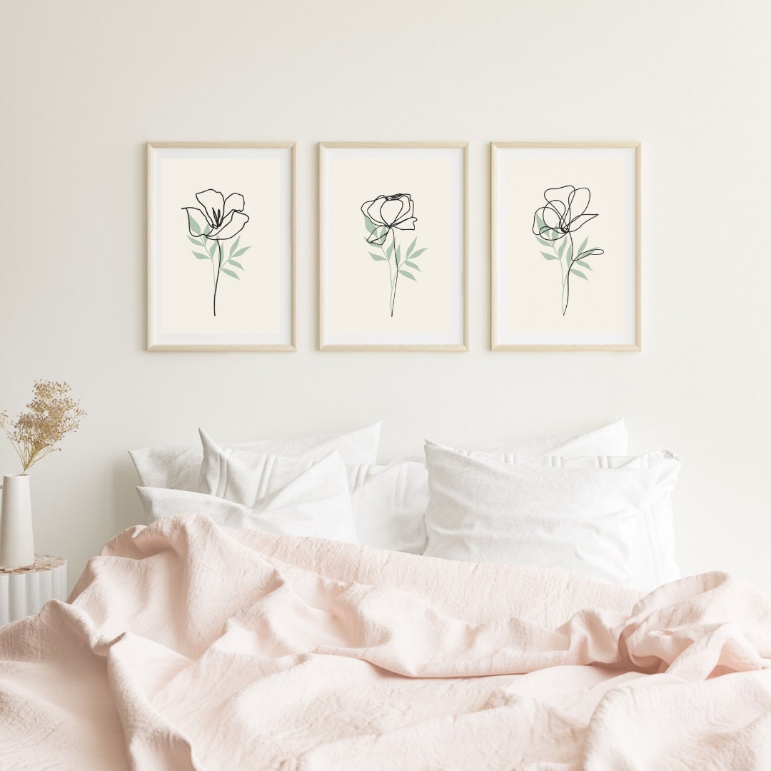 Dainty Printable Floral Wall Art A4 - Etsy