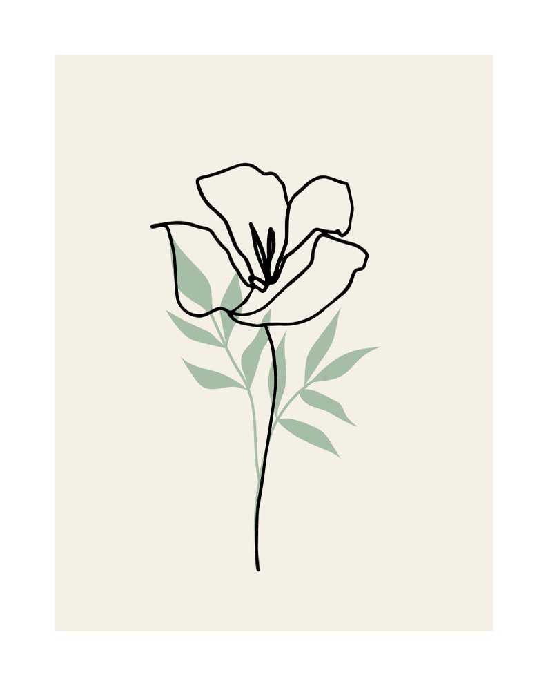 Dainty Printable Floral Wall Art A4 - Etsy
