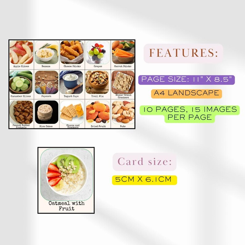 Meal Planner Schedule Behavior Chart and Task Cards for Kids Visual Aid ...