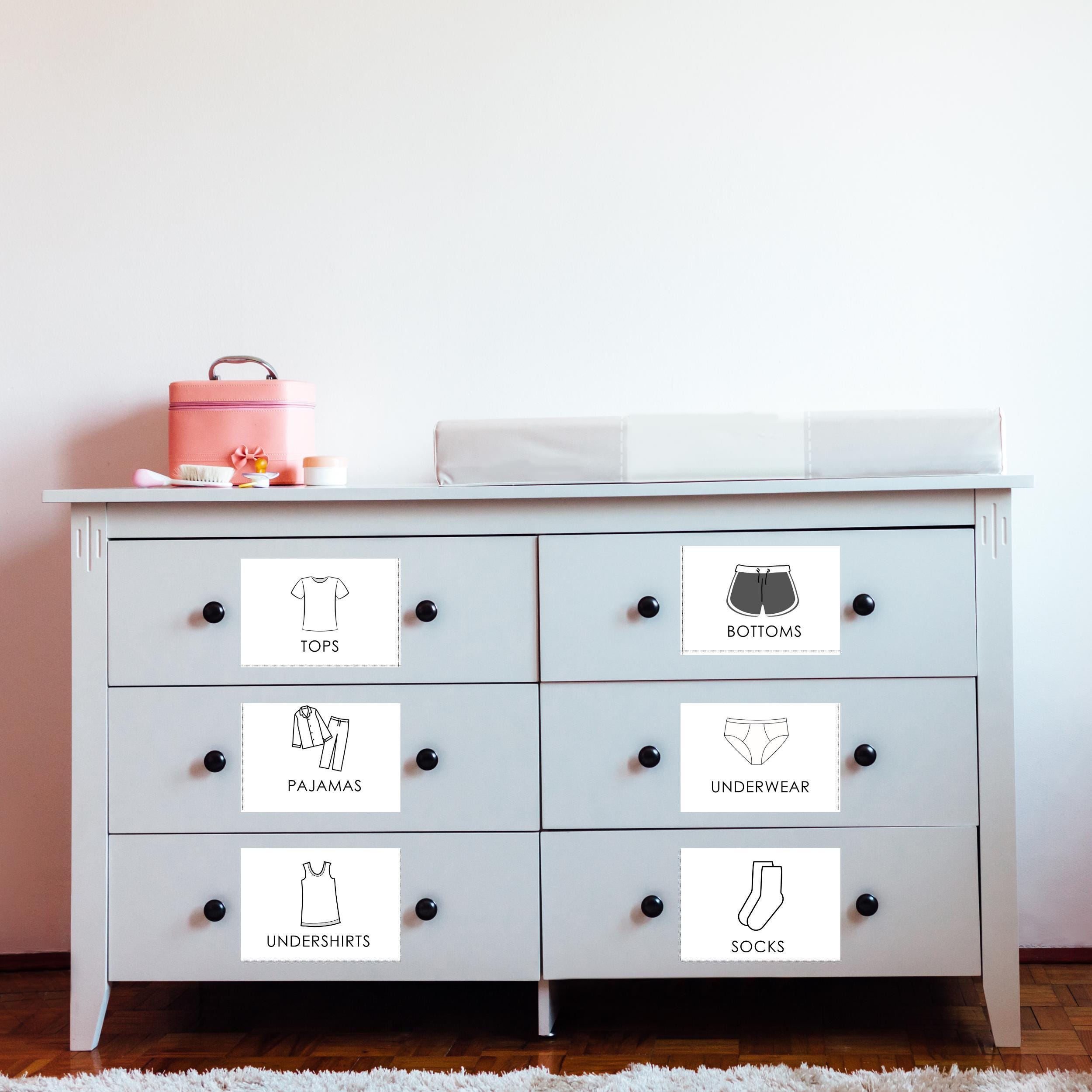 Printable Dresser Labels Organize the Kids' Bedroom, and Closet ...