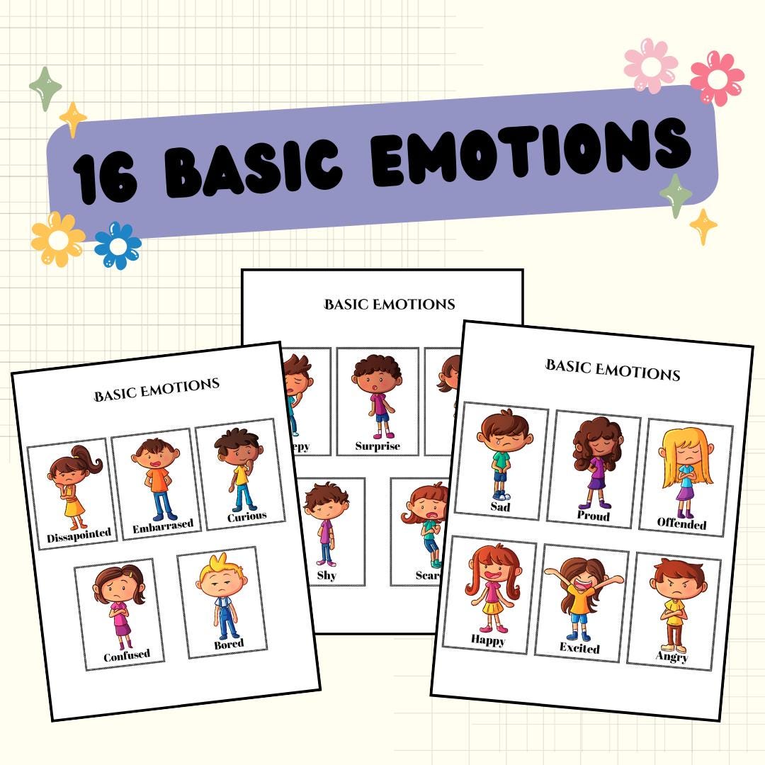 Printable Feeling Cards Montessori Emotion Cards for Kids PDF Learning ...
