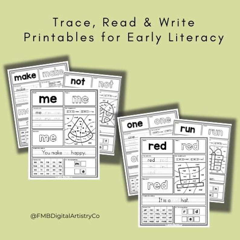 Preschool Dolch Sight Word Worksheets | Trace, Read & Write Printables ...