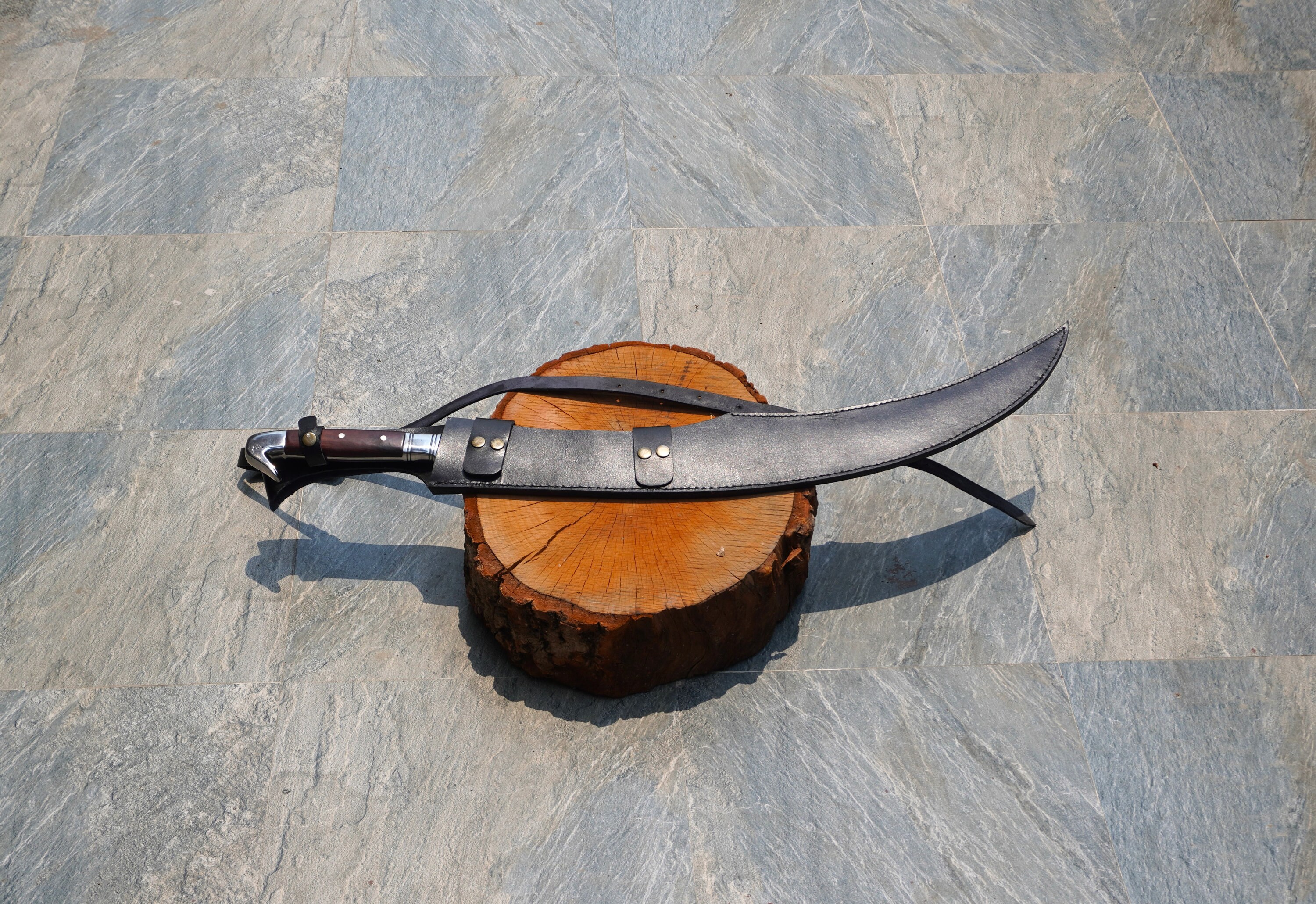 Hand-forged Carbon Steel Scimitar Sword With Leather Sheath (35.2 ...