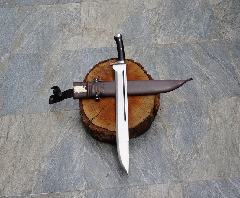 Hand Forged Carbon Steel Machete Knife With Leather Sheath ...