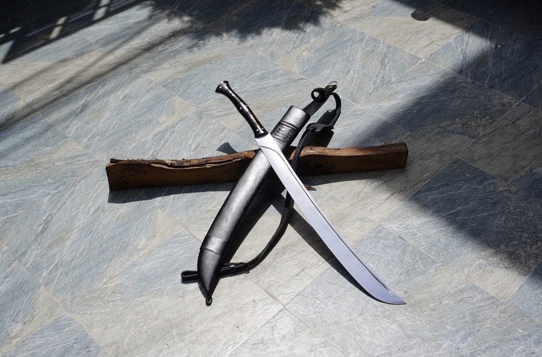 Hand-forged Carbon Steel Sword: Traditional Himalayan Kukri Knife - Etsy
