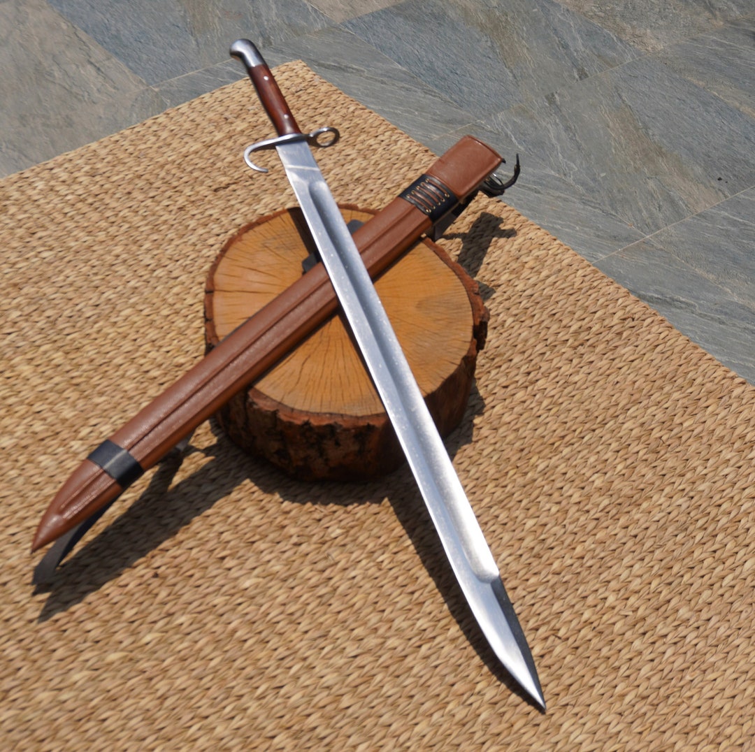 42" Hand-forged Double Edged Carbon Steel Historical Long Blade Cavalry ...