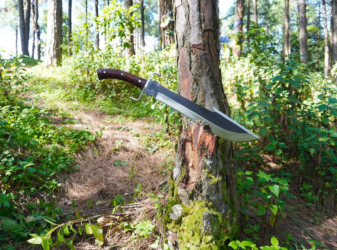 24-inch Hand-forged Carbon Steel Machete Sword With Clip Point Blade ...