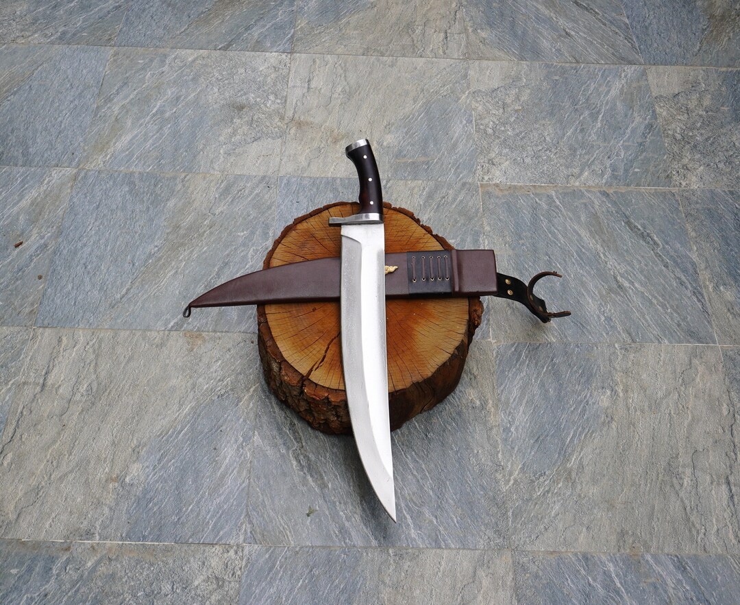 25.5 Himalayan Hand Forged Viking Machete, Carbon Steel Blade, Survival ...