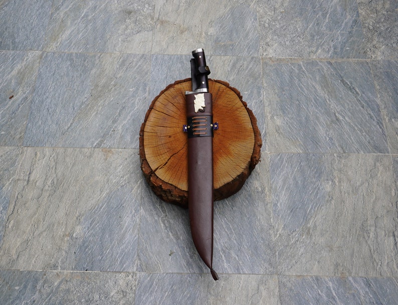 Hand Forged Carbon Steel Machete Knife With Leather Sheath ...