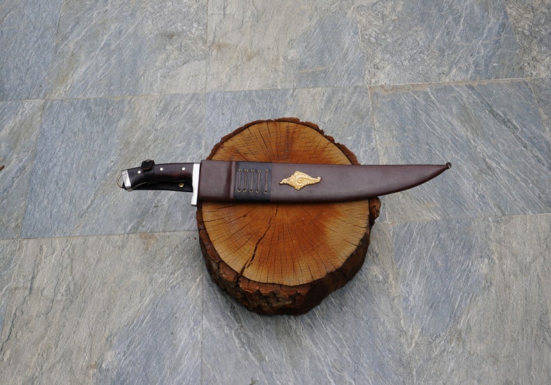 25.5 Himalayan Hand Forged Viking Machete, Carbon Steel Blade, Survival ...