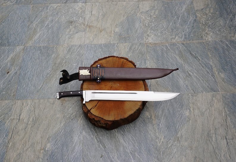 Hand Forged Carbon Steel Machete Knife With Leather Sheath ...