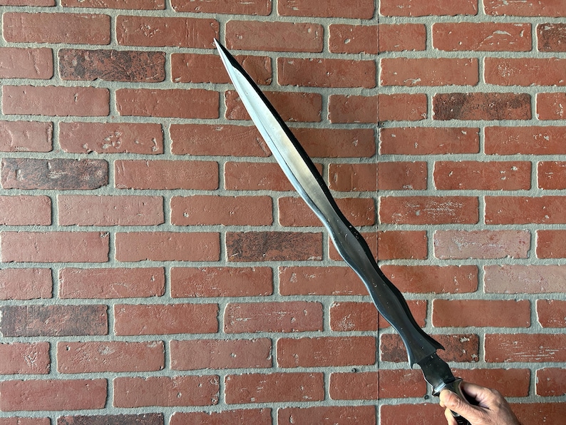 Hand-forged Carbon Steel Sword: Artisan Crafted Double-edged Blade - Etsy