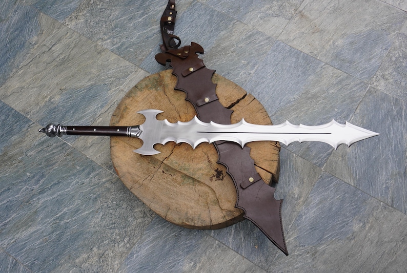 Hand Forged 44" Carbon Steel Viking Sword With Leather Sheath - Etsy