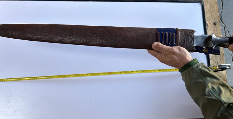 Hand-forged Carbon Steel Sword: Artisan Crafted Double-edged Blade - Etsy