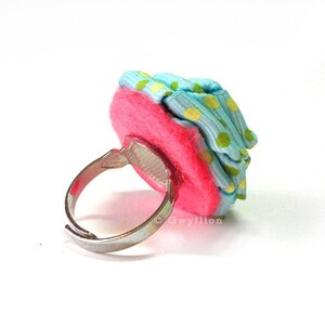 Lt. Blue Polka Dot Rose Ring - Etsy