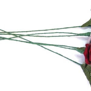 Lovely Red Grey Rose Bouquet - Etsy