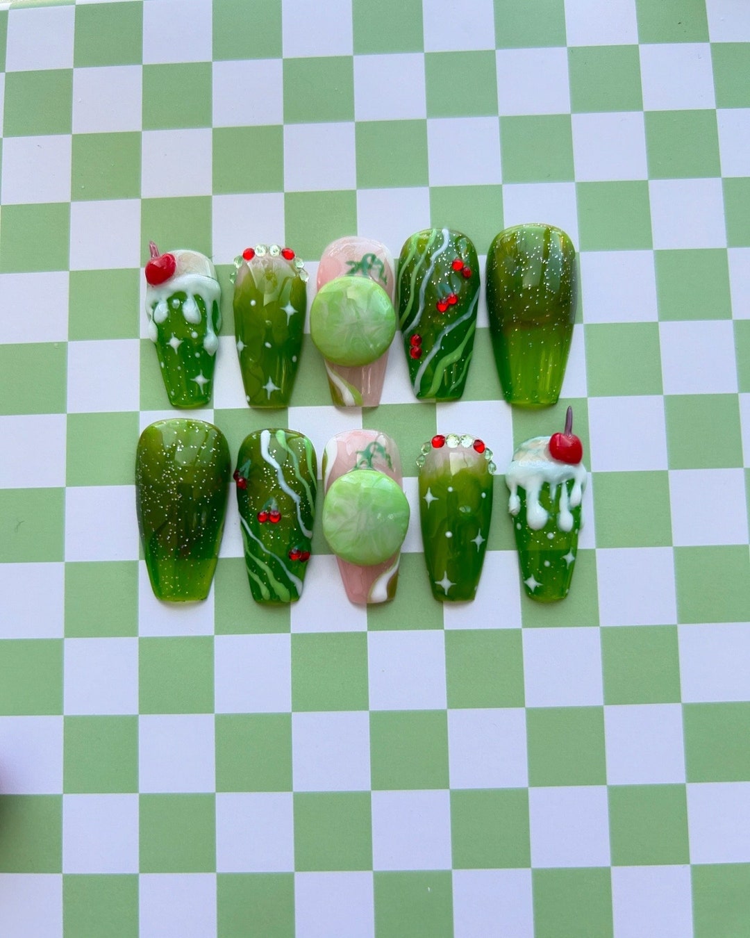 Melon Fizz Press Ons - Etsy