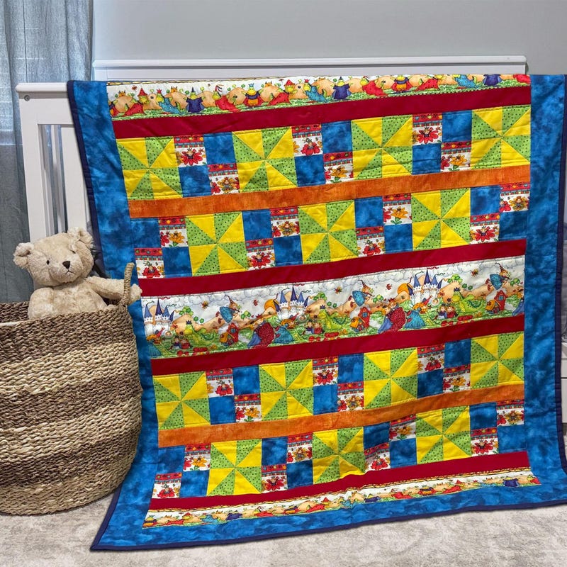 Primary Color Quilt - Etsy