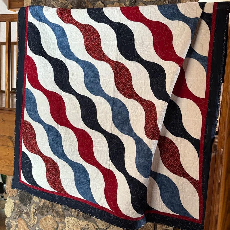 Red White Blue Quilt - Etsy