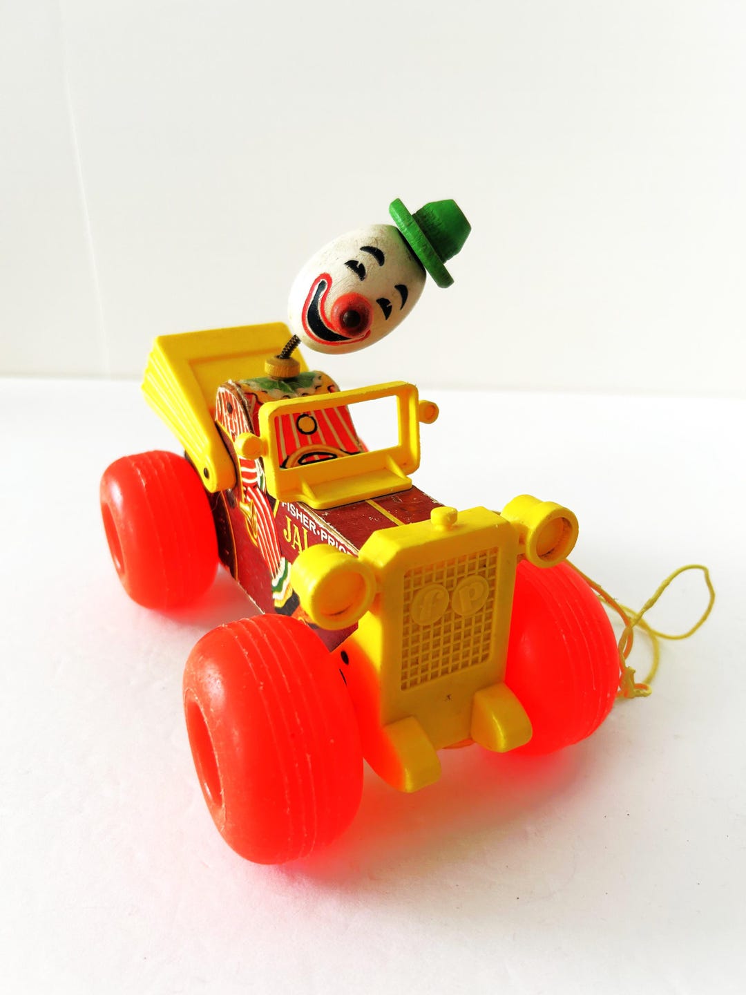 Vintage Fisher Price Jalopy Bobble Head Clown - Etsy