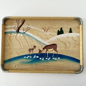 Vintage Nesting Trays Deer and Fawn Set of 3 - Etsy