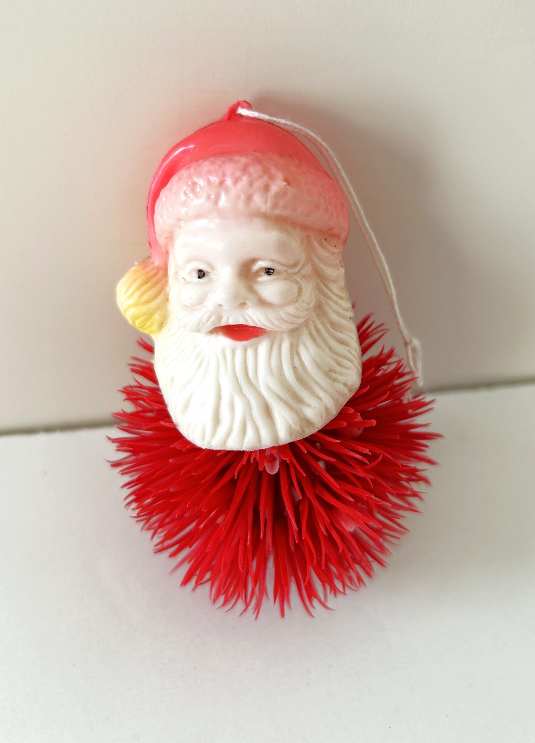 Vintage Blow Mold Santa Ornament Spiked Berry Ball - Etsy