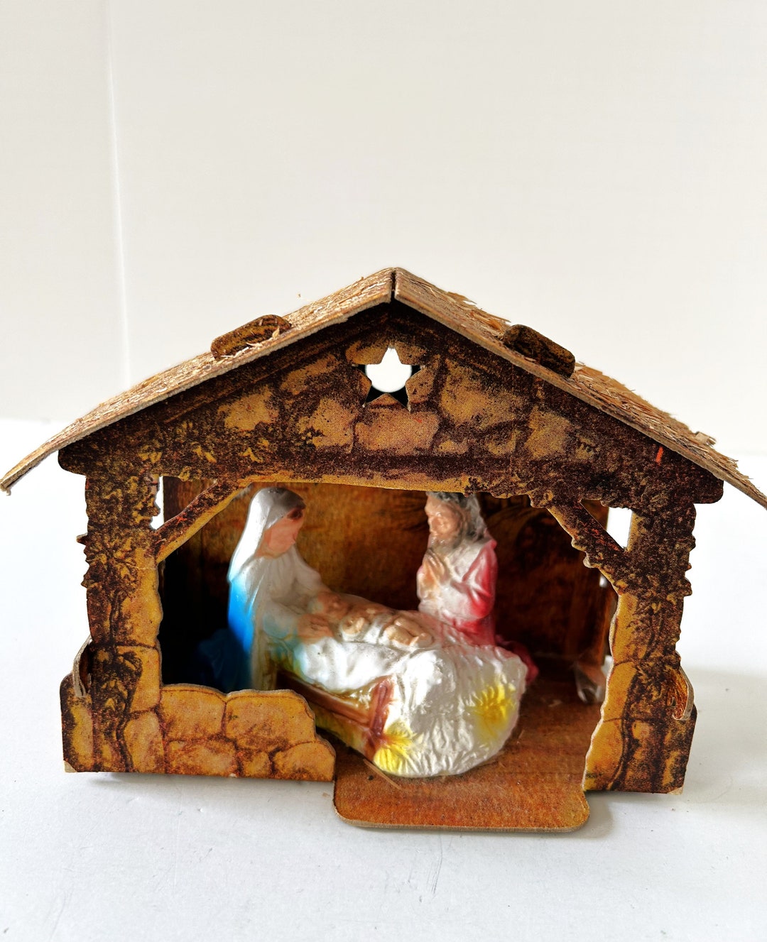 Vintage Cardboard Nativity - Etsy